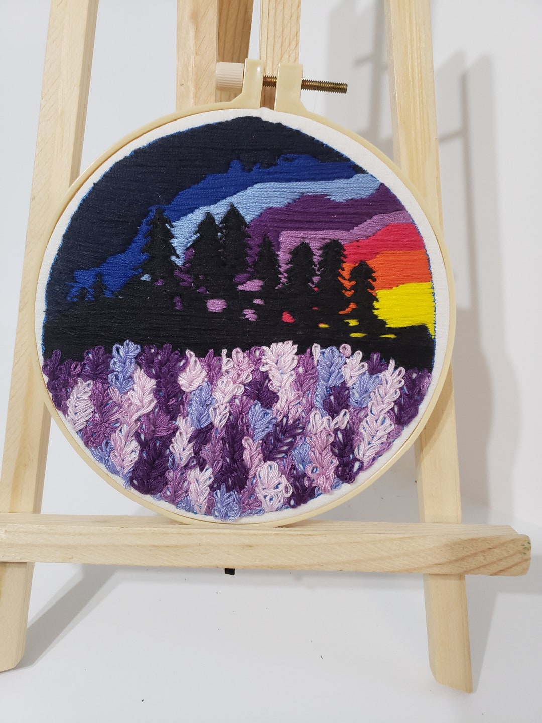 Embroidered Pine Trees - Etsy