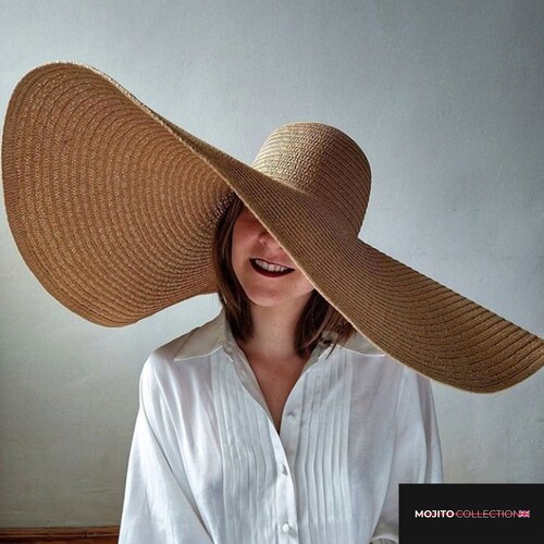 Giant Sun Hat Oversized Women's Straw Hat Wide Brim Hat - Etsy