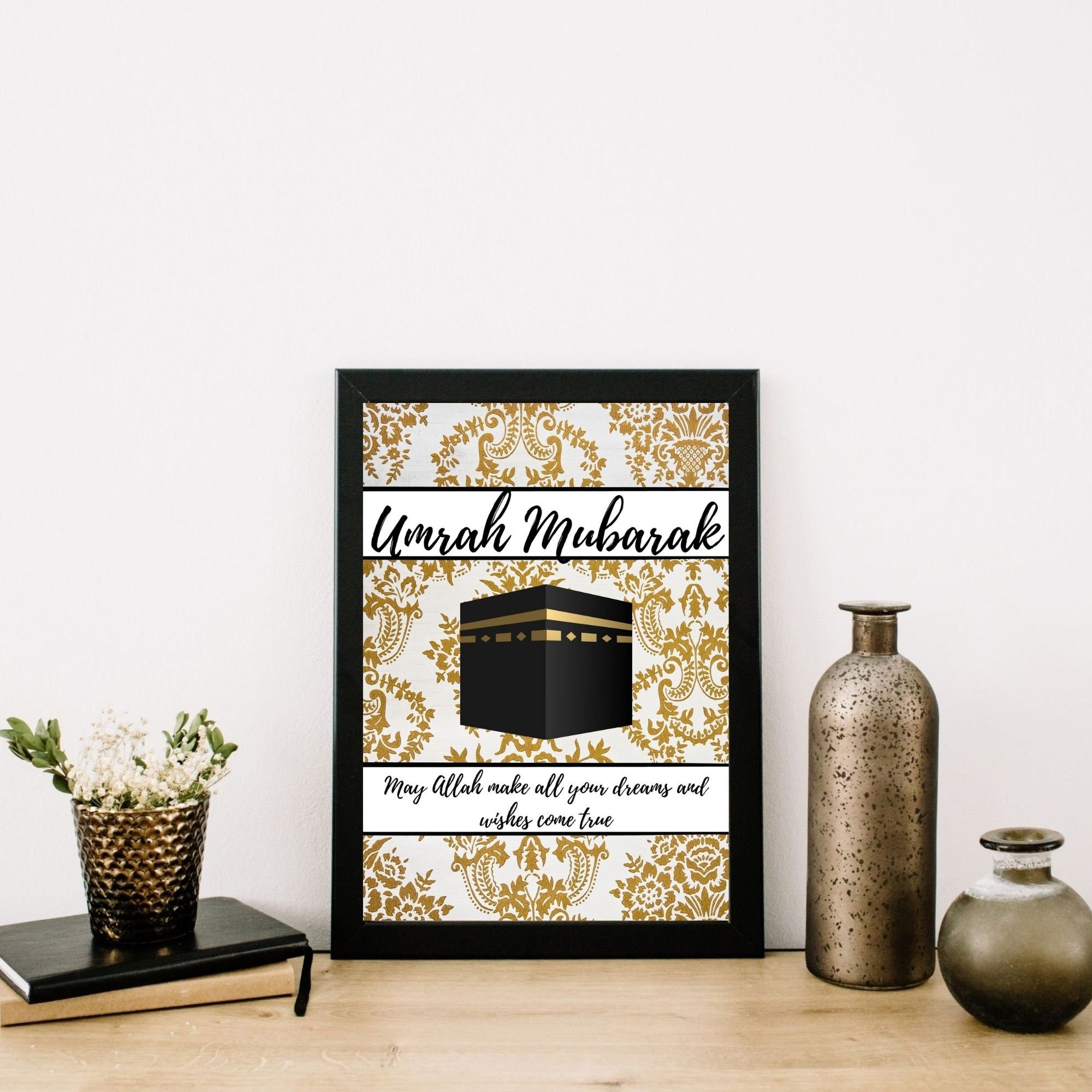 Umrah Mubarak Print, Kaaba Wall Art, Islamic Digital Printable, Hajj ...