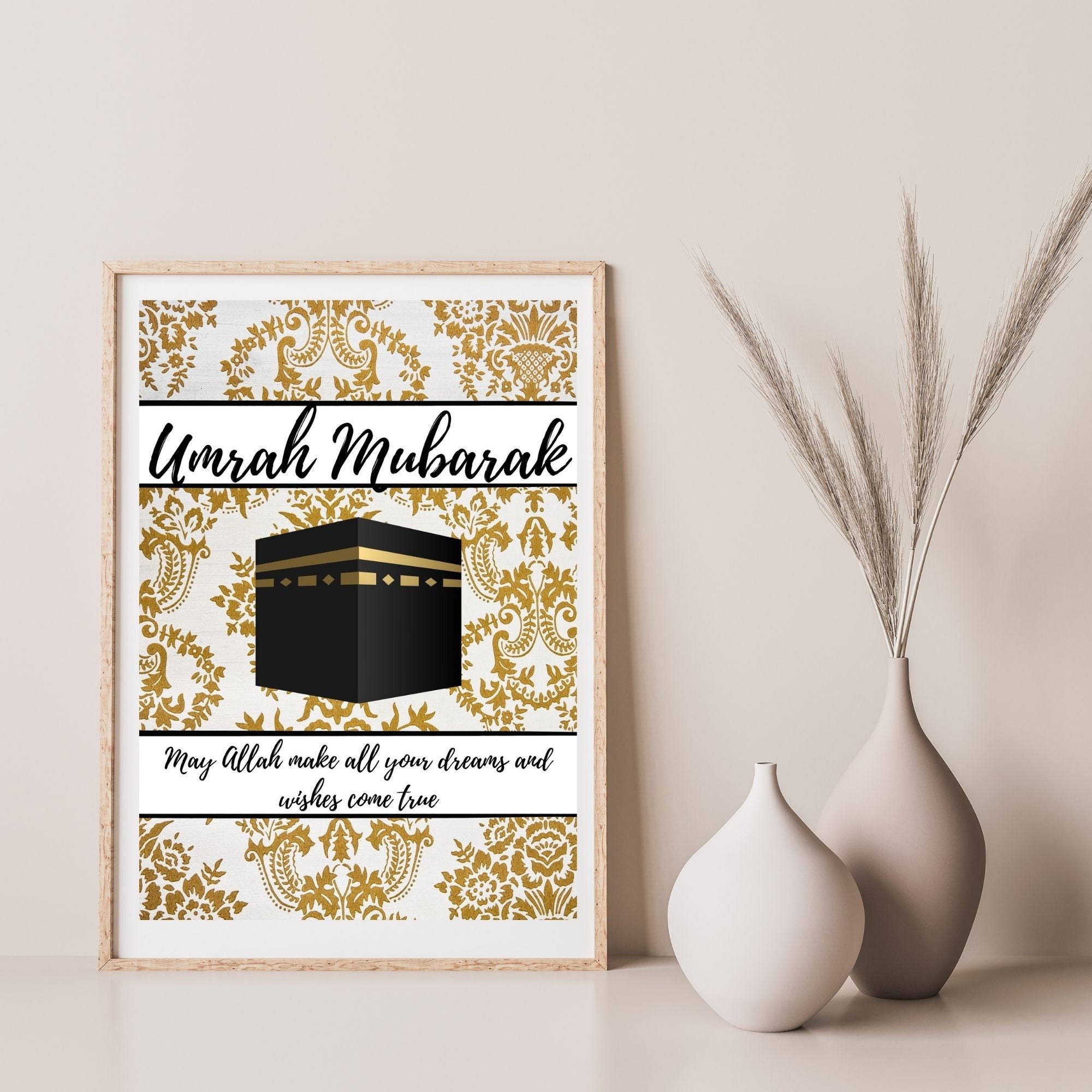 Umrah Mubarak Print Kaaba Wall Art Islamic Digital - Etsy Ireland