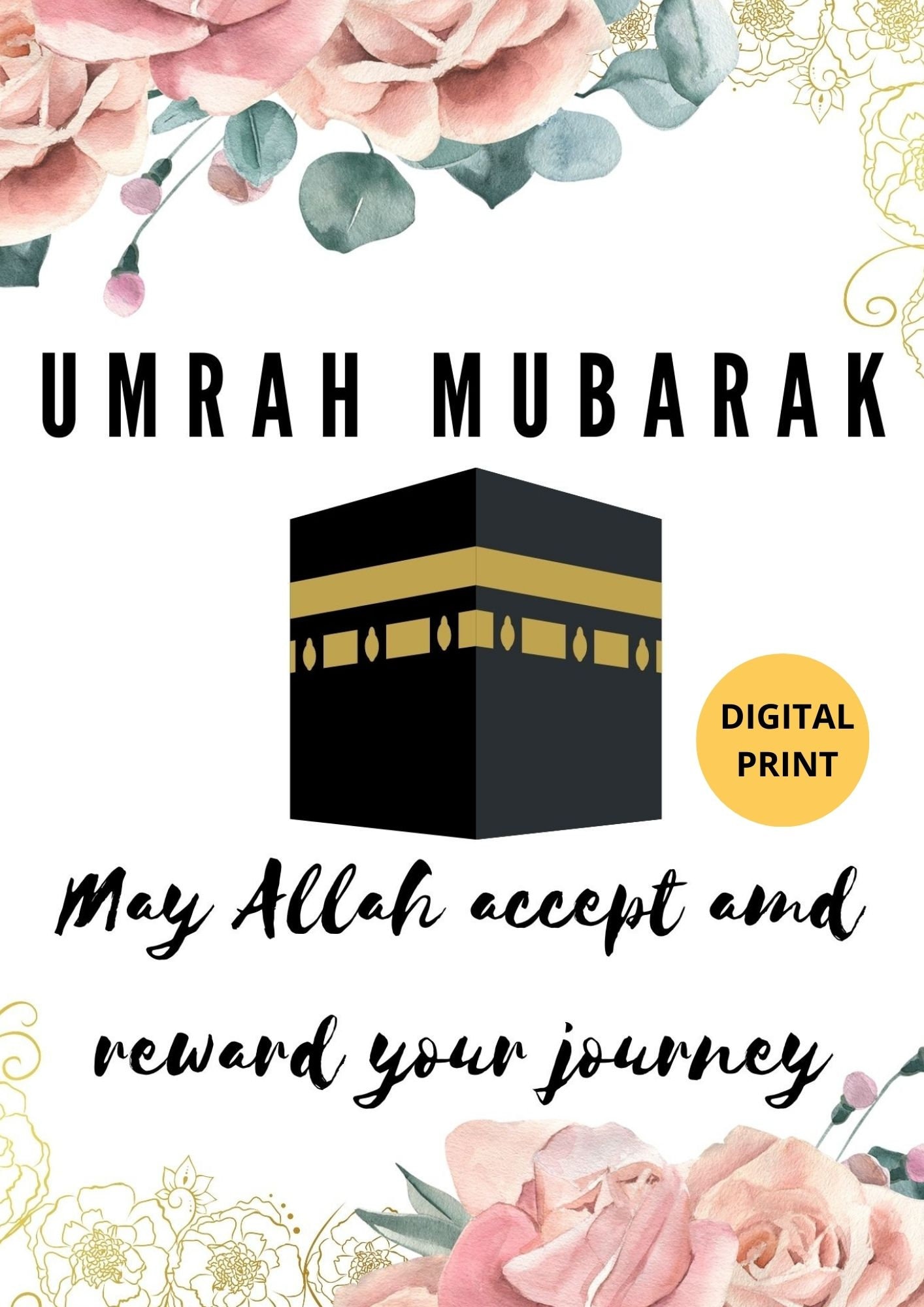 Umrah Print for Friend, Umrah Mubarak Gifts, Umrah Dua for Sister ...