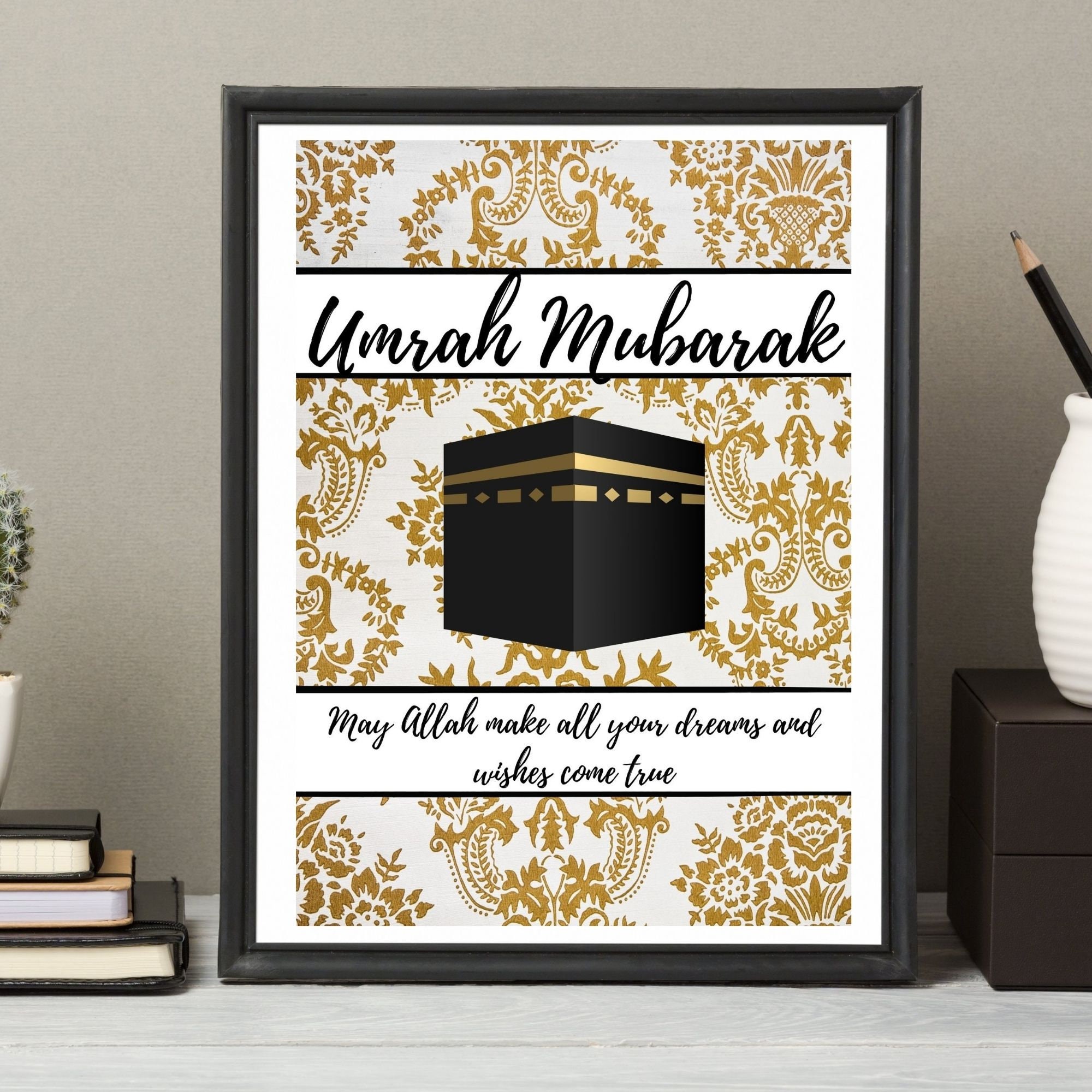 Umrah Mubarak Print, Kaaba Wall Art, Islamic Digital Printable, Hajj ...