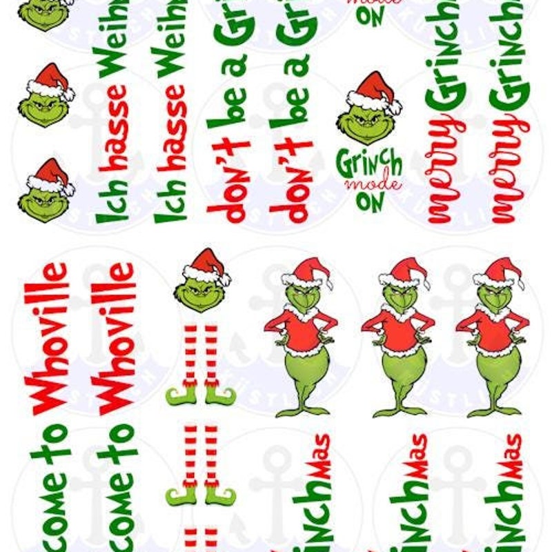 The Grinch Stickers - Etsy