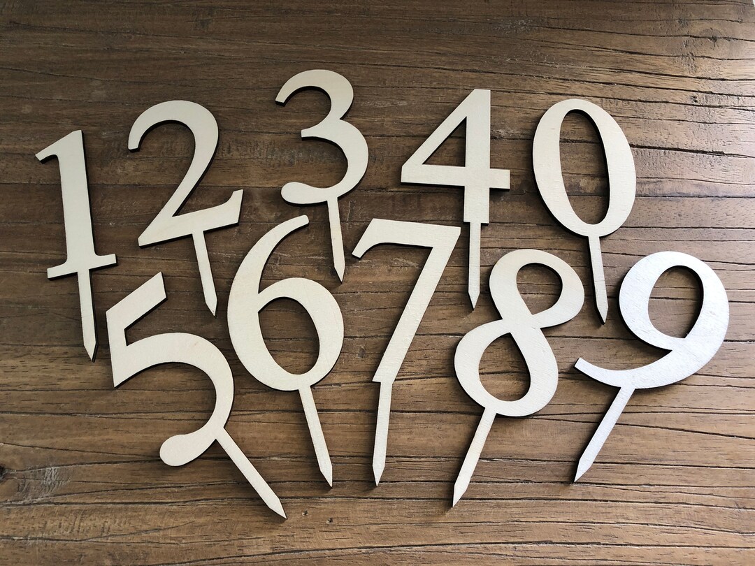 Number Topper 0 1 2 3 4 5 6 7 8 9 Birthday Cake Children's Birthday ...