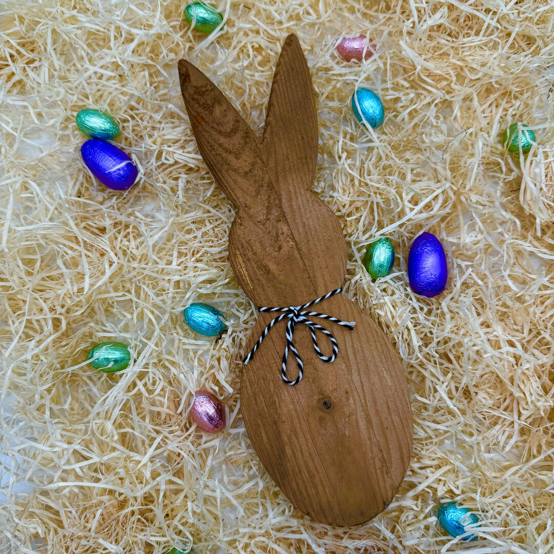 Bunny Wooden Easter Bunny Decoration Easter 2024 Wooden Decoration ...