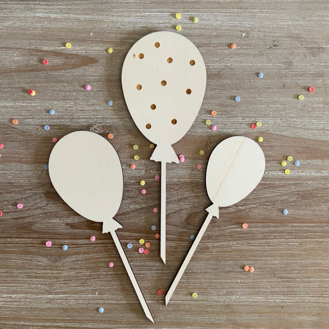 Balloons Balloons Topper Birthday Birthday Caketopper Cake Wood Cake ...