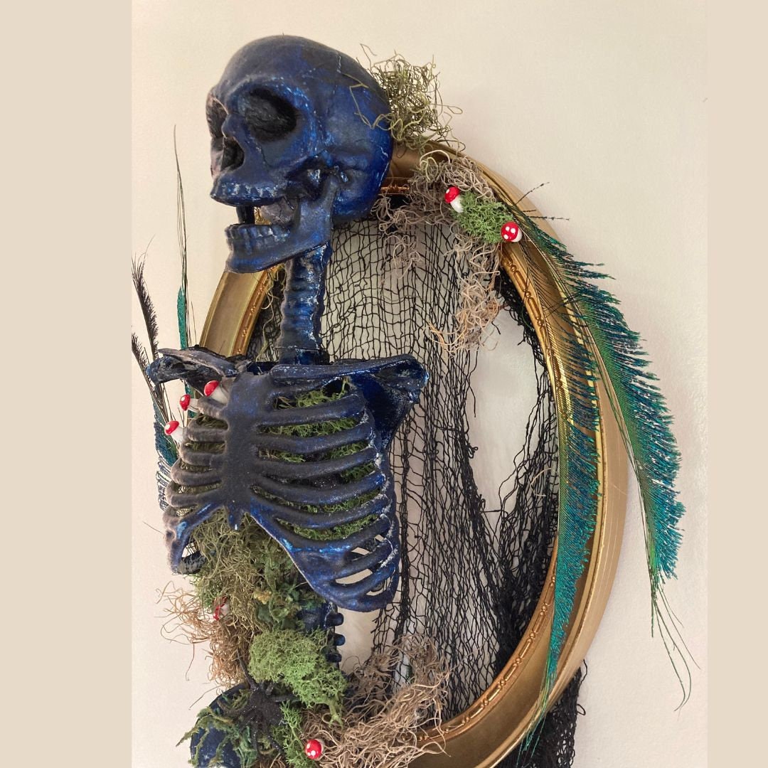 3D Skeleton Mounted on Vintage Gold Frame - Etsy