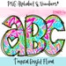 Tropical Floral PNG Alpha Doodle Letters, Custom Name Letters, Doodle ...