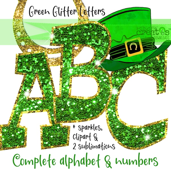 Gold Glitter Letters - Etsy