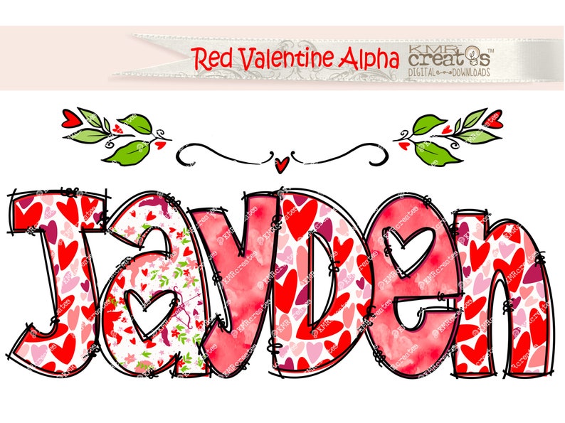 Valentine Letters Valentine Alphabet Valentine Clipart Love - Etsy