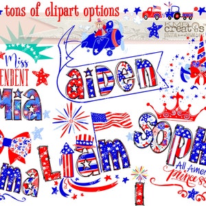Patriotic Letters, Patriotic Alphabet, 4th of July Letters ...