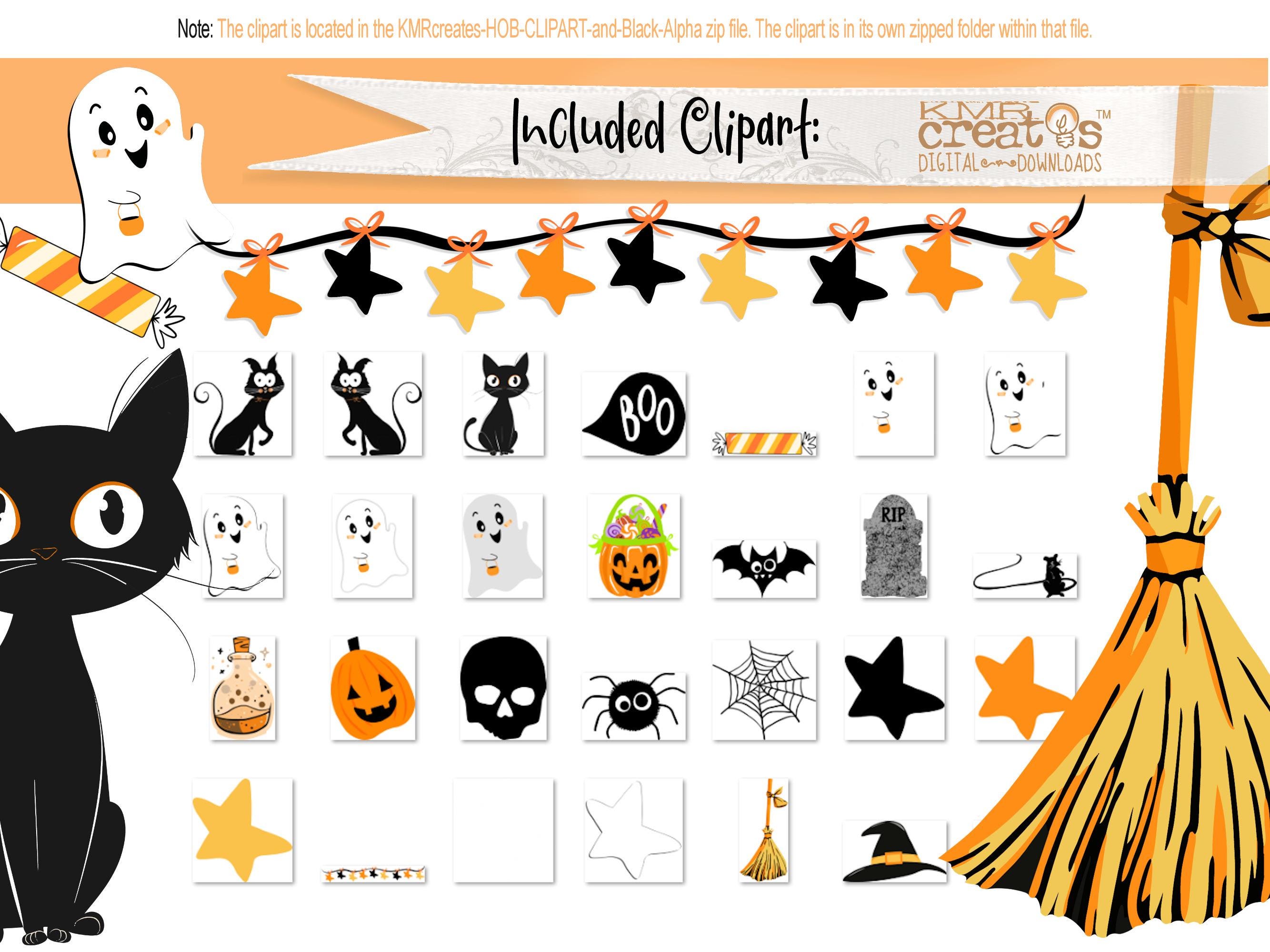 Halloween Alphabet Clipart Bundle PNG, Halloween Letters, Halloween ...