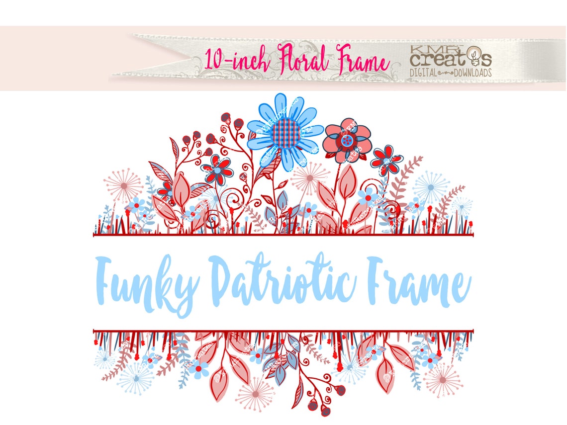 Floral Frame Png Floral Split Border Flower Border Frame | Etsy