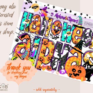 Halloween Alphabet Clipart Bundle PNG, Halloween Letters, Halloween ...