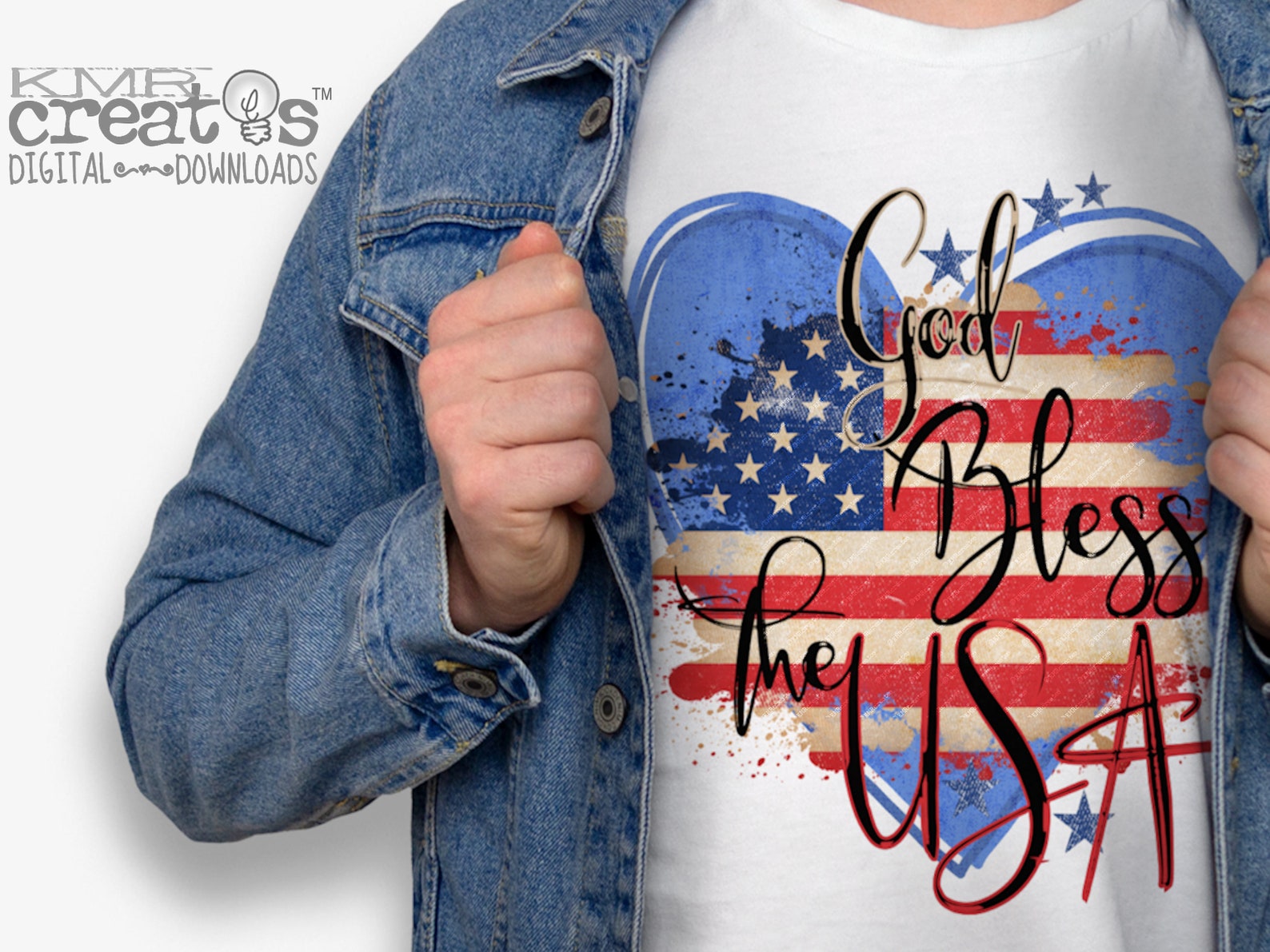God Bless the USA American Flag Png Sublimation Design - Etsy