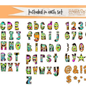 Halloween Alphabet Cute Monster Letters Halloween Letters, Monster ...