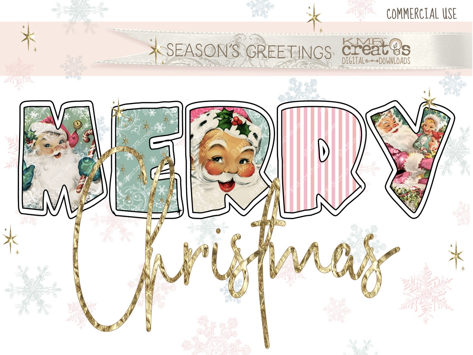 Christmas Letters, PNG Christmas Alpha, Vintage Santa Font, Santa ...