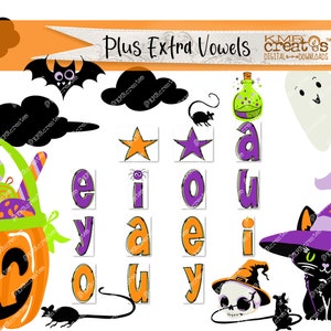 Halloween Alphabet Doodle Letters PNG, Halloween Clipart, Bat Alphabet ...