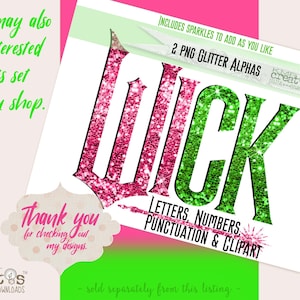 Wicked Witch Alphabet PNG Clipart: Pink & Green Movie Letters (digital ...