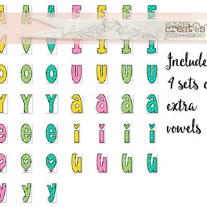 Easter Doodle Alpha, Easter Letters Png, Easterbunny Alphabet, Kawaii ...