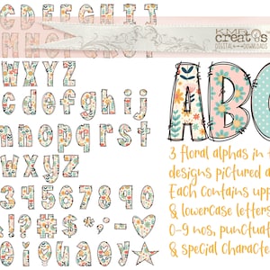 Summer Floral Alpha, Mothers Day Clipart, Spring Letter Png, Flower ...