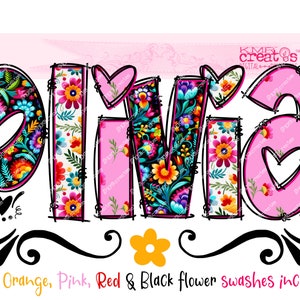 Mexican Embroidery Flowers Alphabet PNG, Embroidery Letters, Otomi ...