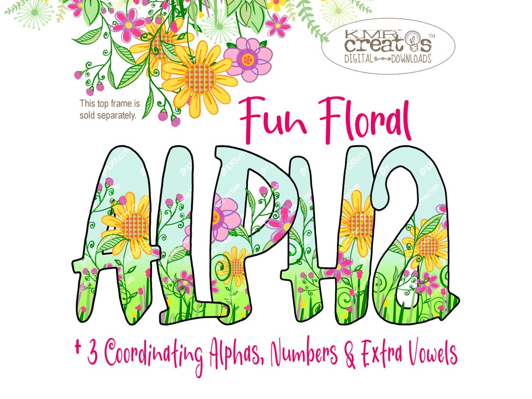 Flower Alphabet Png, Flower Letters Png, Floral Alphabet Font, Garden ...