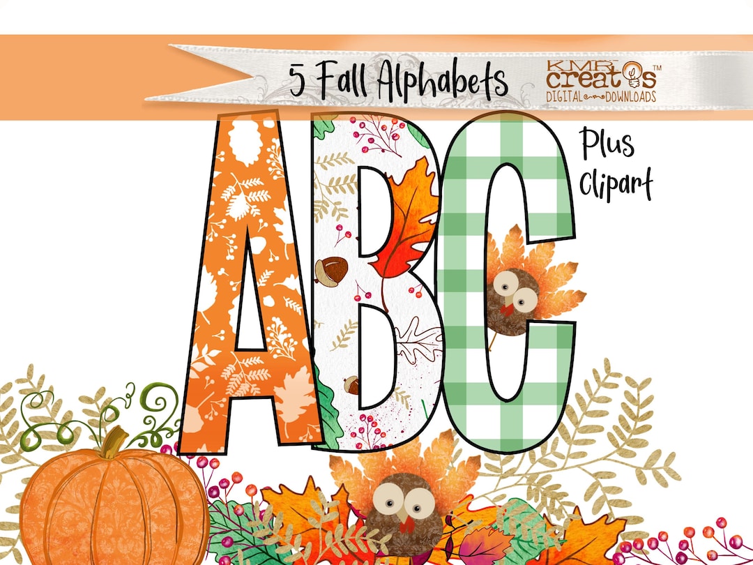 Thanksgiving Letters, Clipart Alphabet PNG, Thanksgiving Clipart ...