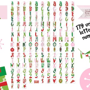 Christmas Alphabet Whimsical Letters, Christmas Letters, Christmas ...