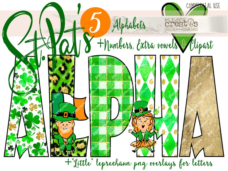 St Patricks Day Png St Patricks Letters Leprechaun Clipart - Etsy