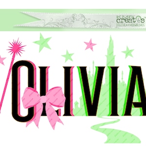 Wicked Witch Alphabet PNG Clipart: Pink & Green Movie Letters (digital ...