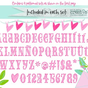 Valentine Alphabet Clipart: Romantic Floral Letters (PNG Digital ...