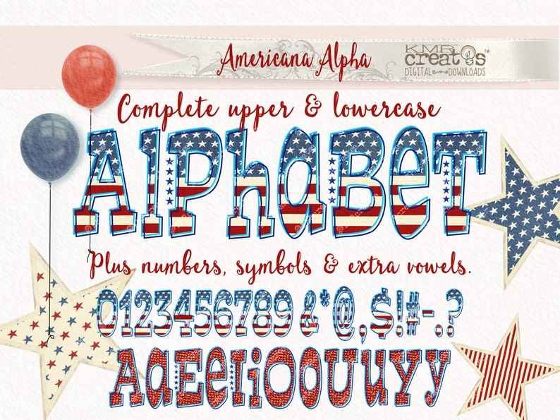 Patriotic Alpha Png Americana Clipart Stars Stripes Alpha - Etsy