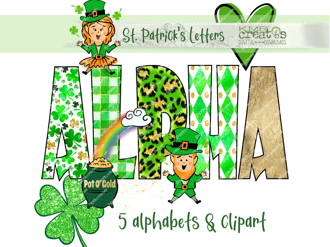 St Patricks Day Png St Patricks Letters, Leprechaun Clipart, Shamrock ...