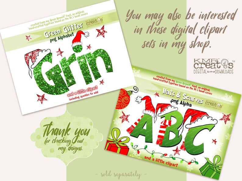 Christmas Alphabet PNG: Paisley, Polka Dot, Peppermint Letters (digital ...
