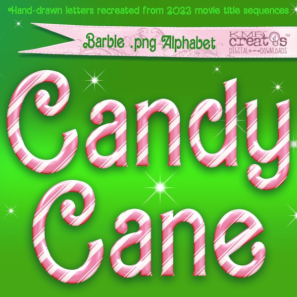Candy Cane Letters - Etsy