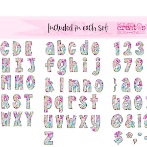 Paisley Floral Alpha Doodle Letters PNG, Floral Alphabet Png, Bright ...