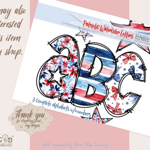 Star Spangled PNG Patriotic Alphabets, Starry Alphabet, Flag Floral ...