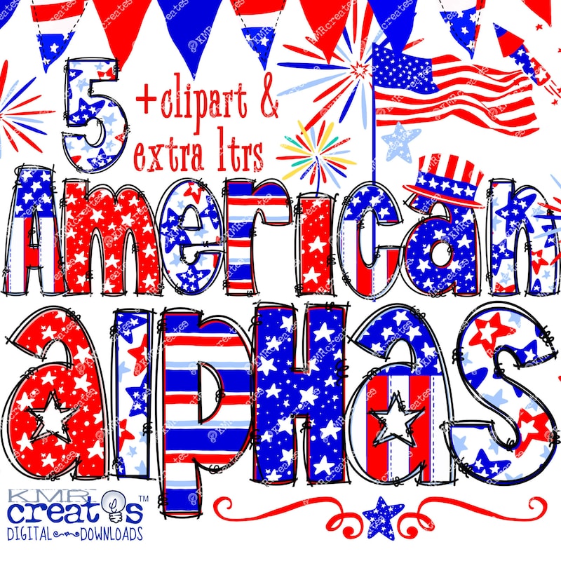 Patriotic Letters - Etsy