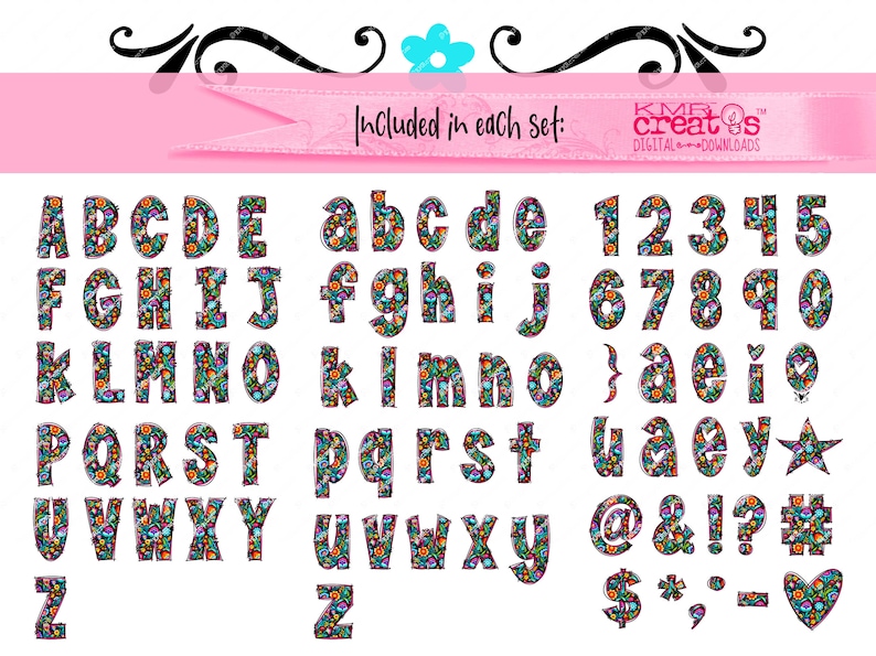 Mexican Embroidery Flowers Alphabet PNG, Embroidery Letters, Otomi ...