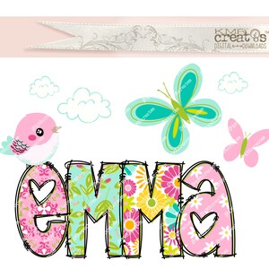 Floral Alphabet Png, Retro Mod Letters, Spring Summer Alpha, Flower ...