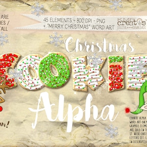 Christmas Cookie, Letters Clipart Png, Cookie Font Png, Cookie Letters ...