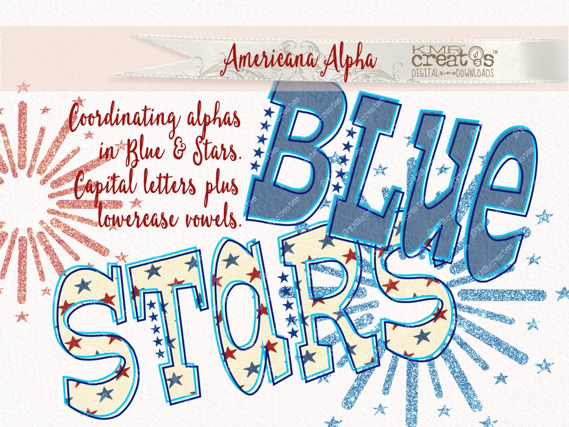 Patriotic Alpha Png Americana Clipart Stars Stripes Alpha - Etsy