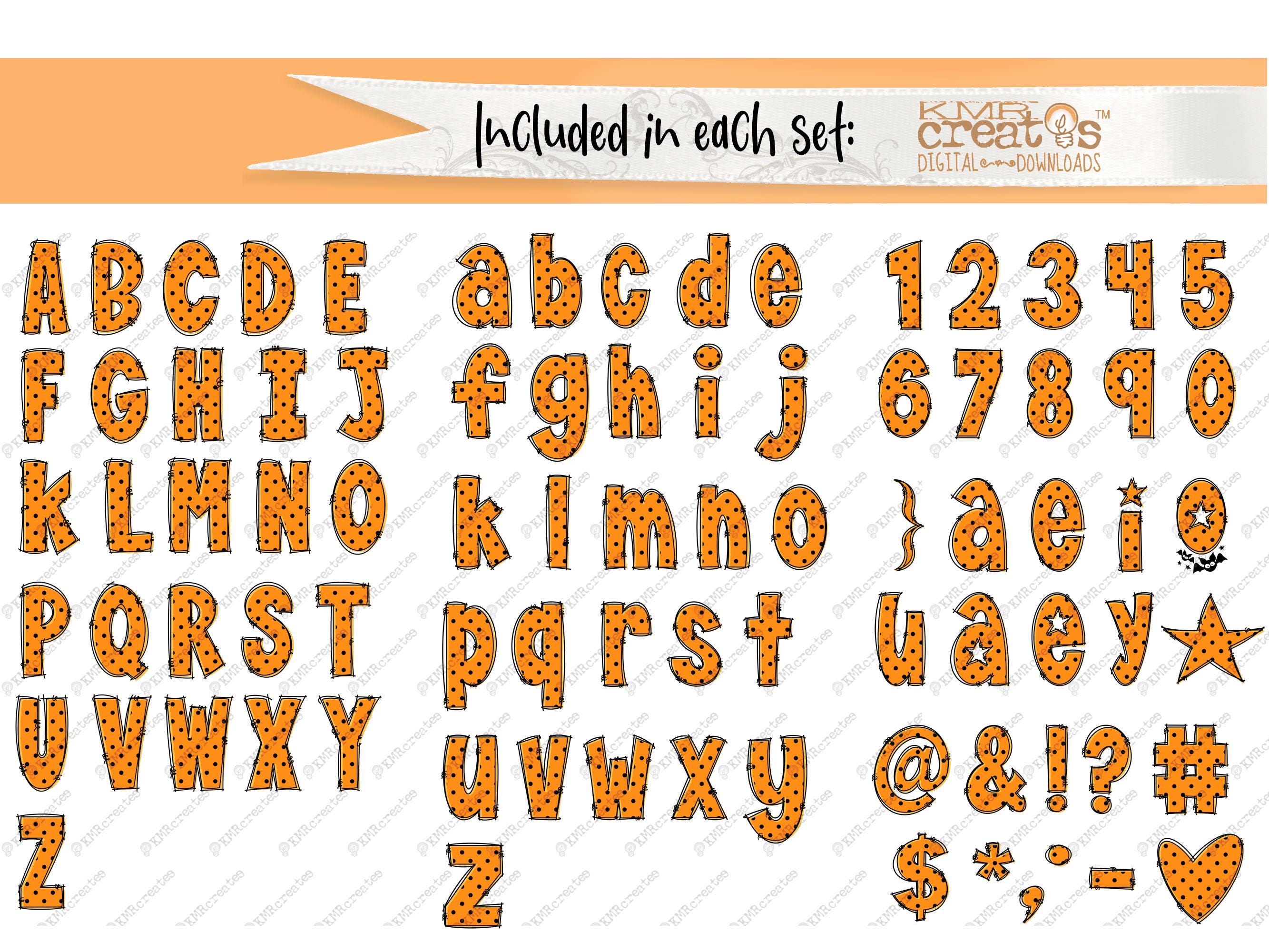 Halloween Alphabet Clipart Bundle PNG, Halloween Letters, Halloween ...