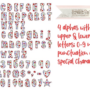 Cute Poppy Letters, Memorial Day Alpha, Patriotic Letters, Patriotic ...