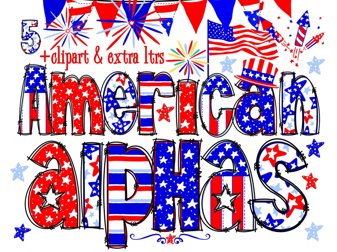 Patriotic Letters, Patriotic Alphabet, 4th of July Letters ...