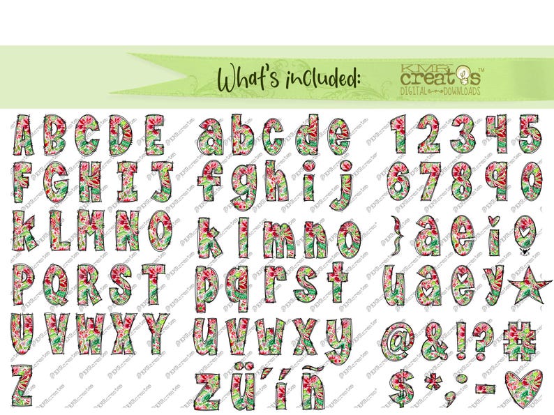 Christmas Alphabet Paisley Letters Png, Paisley Floral Alpha, Clipart ...