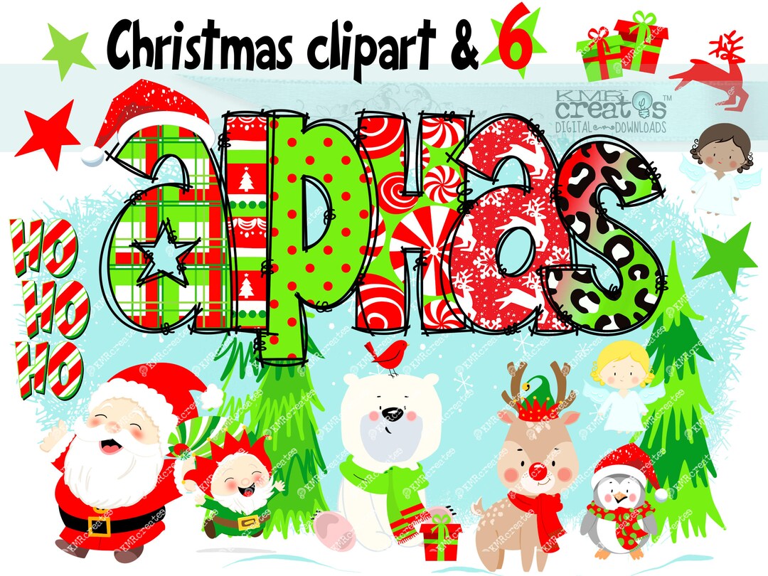 Christmas Alphabet, Christmas Letters, Christmas Clipart, Christmas ...