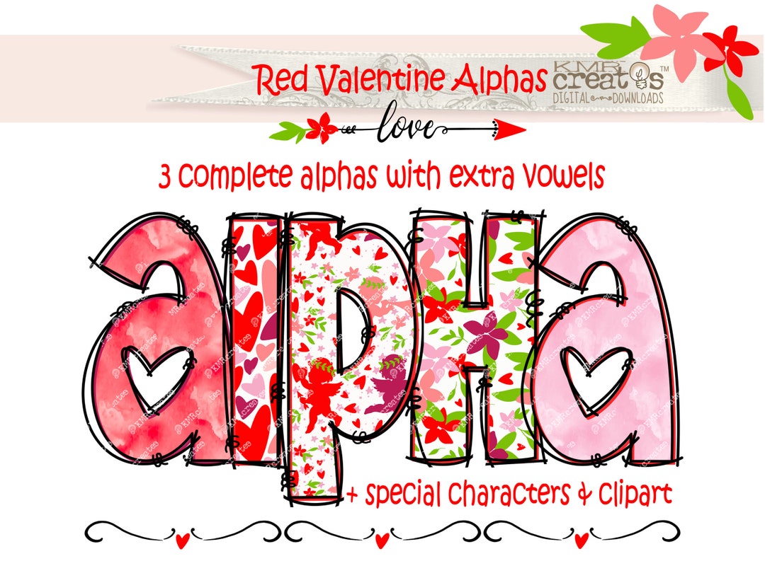 Valentine Letters, Valentine Alphabet, Valentine Clipart, Love Doodle ...