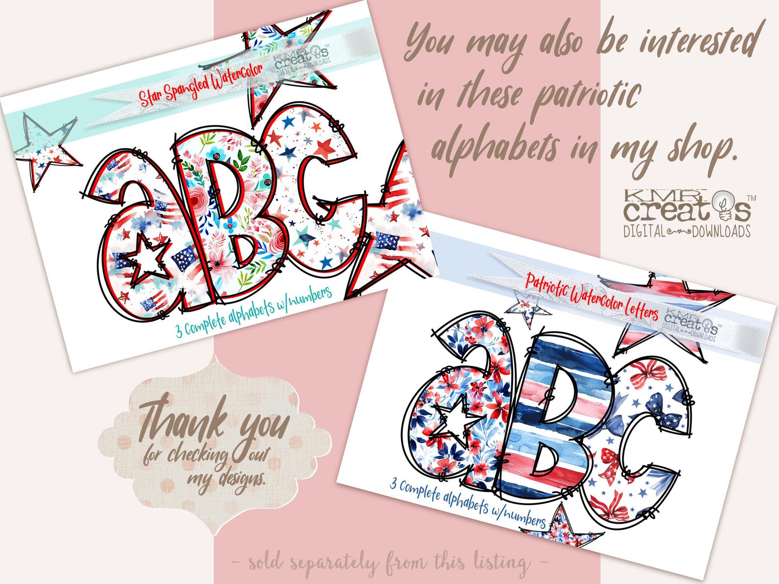 Patriotic Letters, Patriotic Alphabet, 4th of July Letters ...